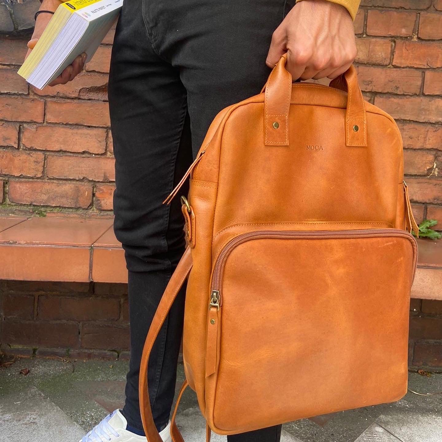 Morral de Cuero – Moca Marroquinera